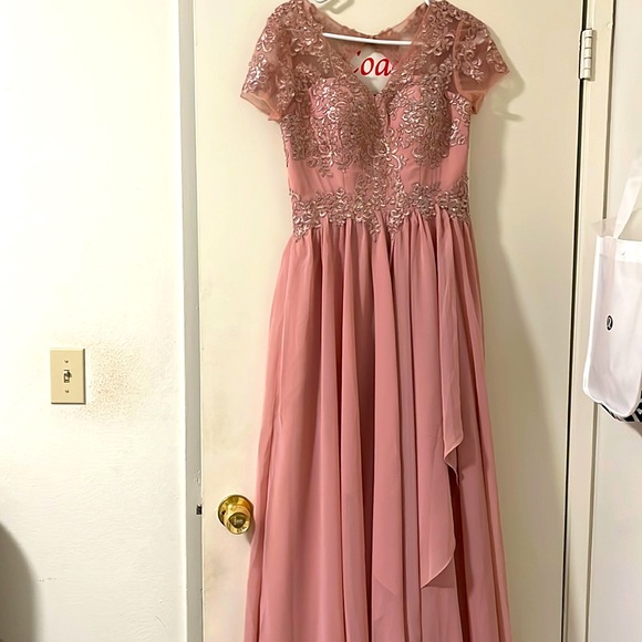 Dresses | Gown Size 4 Corset Back Dusty Rose | Poshmark